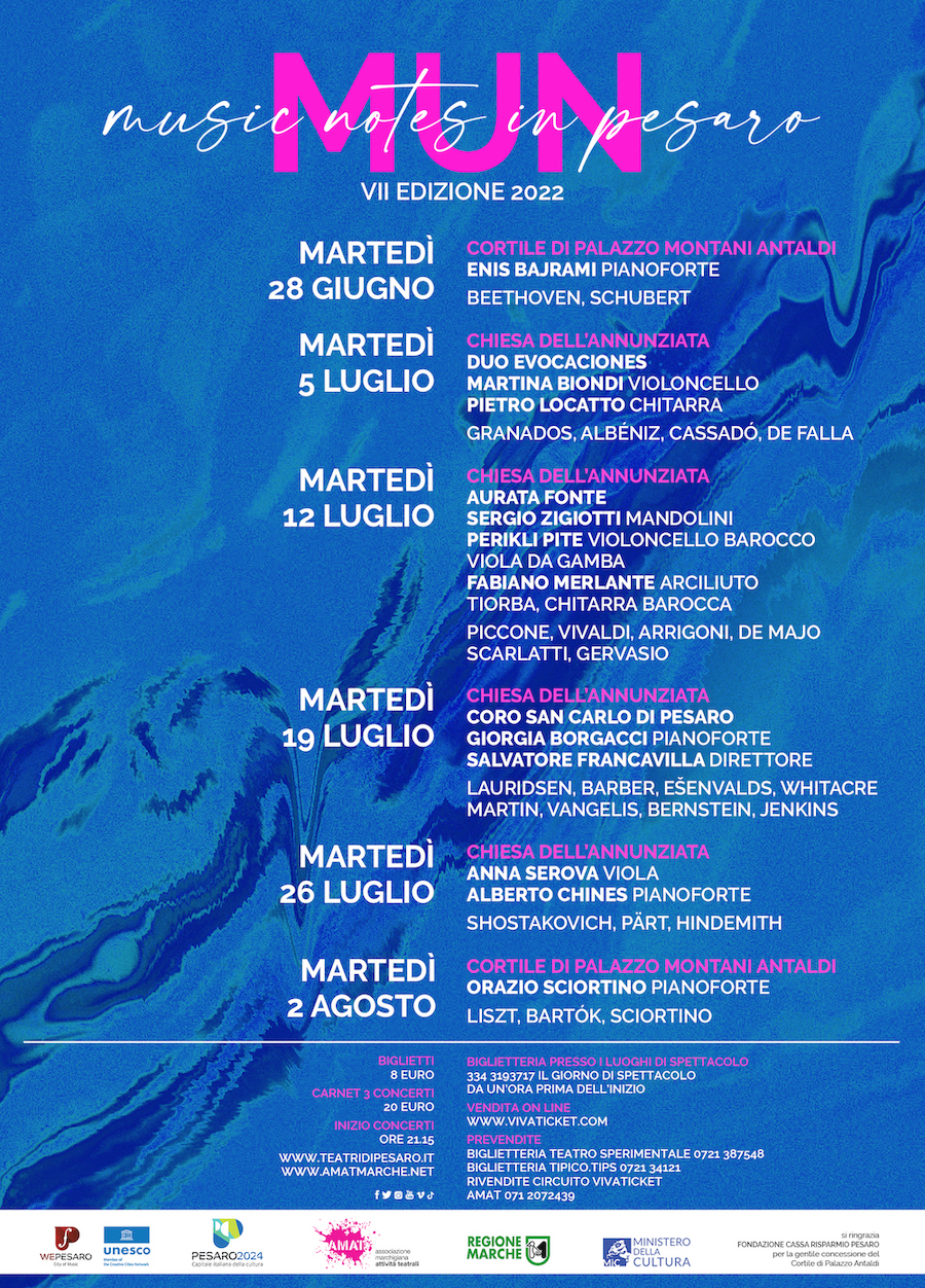 Concerti “MUN” Music Notes in Pesaro (AMAT) » Fondazione Cassa di ...
